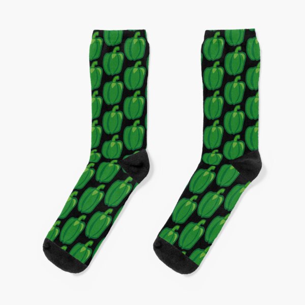 "green bell pepper" Socks by DeezShirtz24 | Redbubble