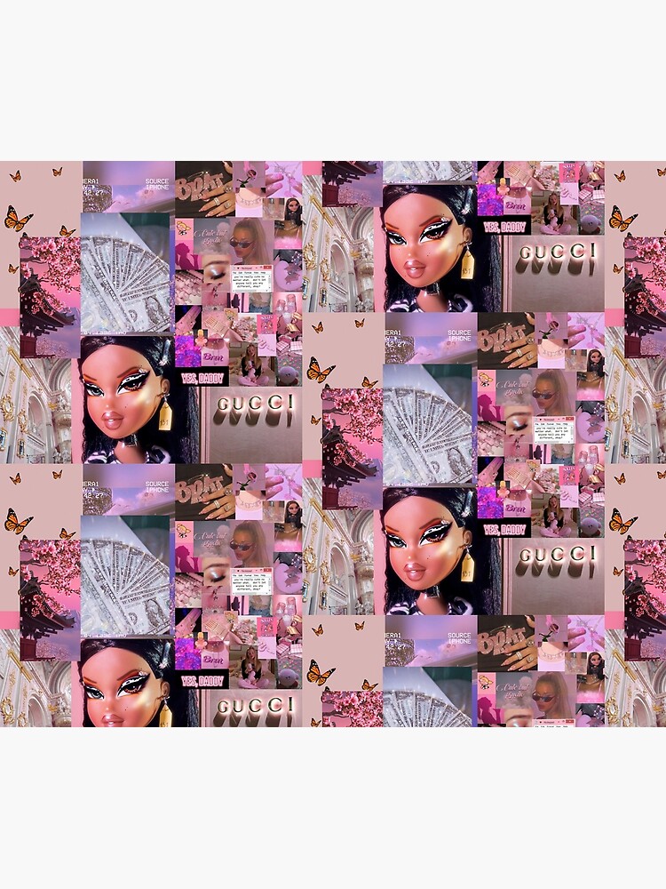 "Pink Baddie Bratz Collage" Throw Blanket by VeniceStand | Redbubble