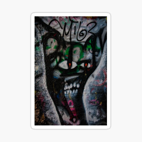 Scary Smile Stickers | Redbubble