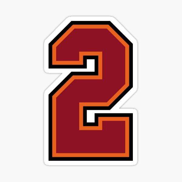 "Number 2 Sports Tampa Two Jersey" Sticker for Sale by HelloFromAja ...