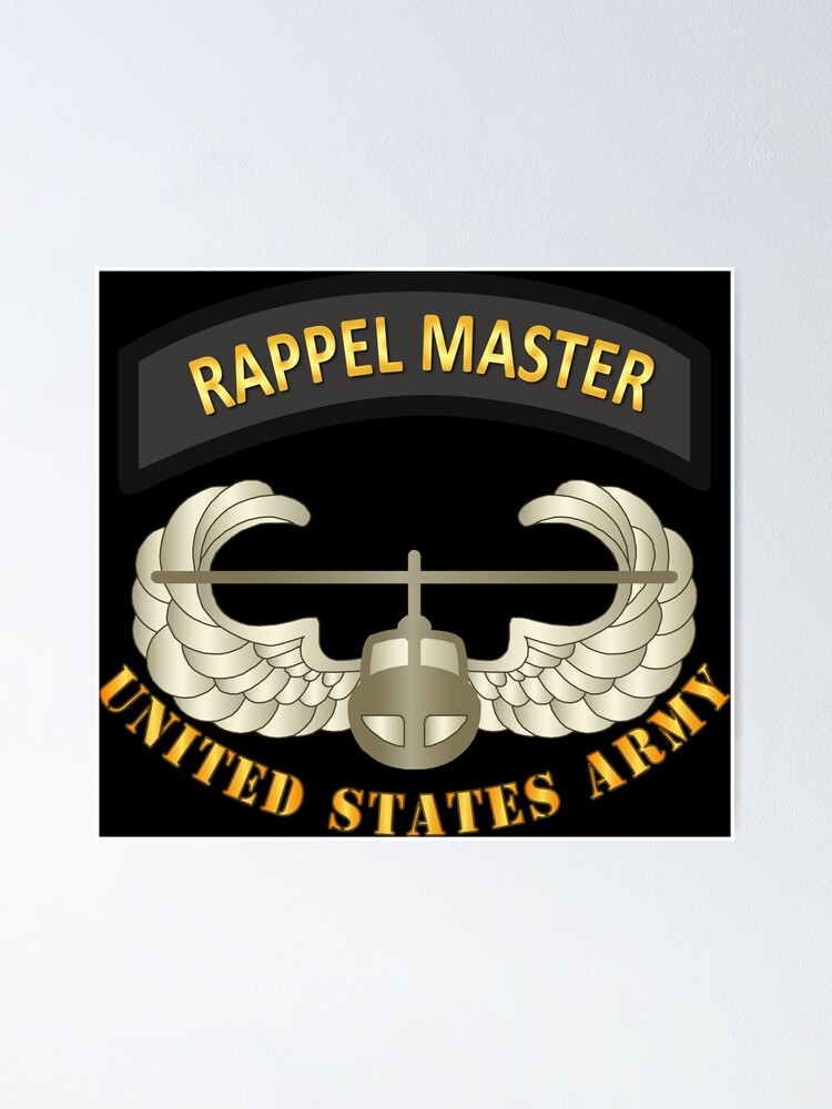"Army - Rappel Master Tab w Air Assault Badge - US Army" Poster for ...