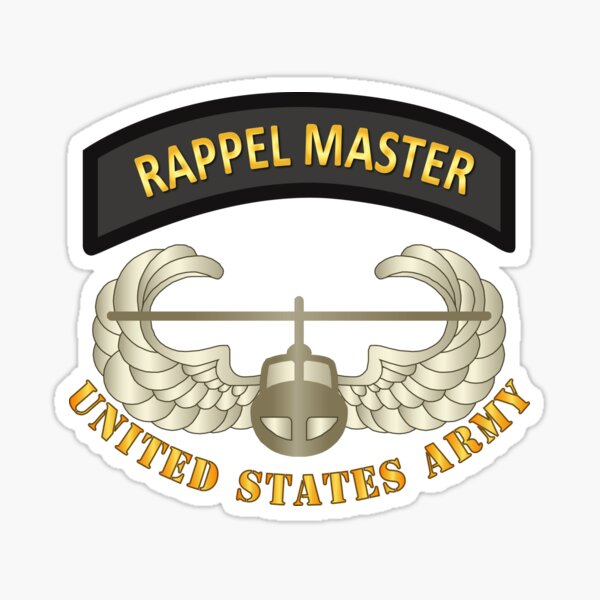 "Army - Rappel Master Tab w Air Assault Badge - US Army" Sticker for ...