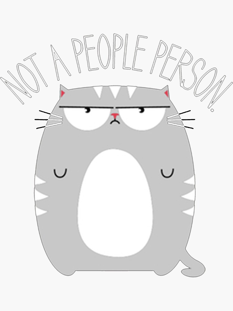 "Grumpy kitty" Sticker by Neruru | Redbubble