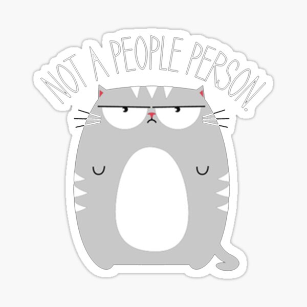 "Grumpy kitty" Sticker by Neruru | Redbubble
