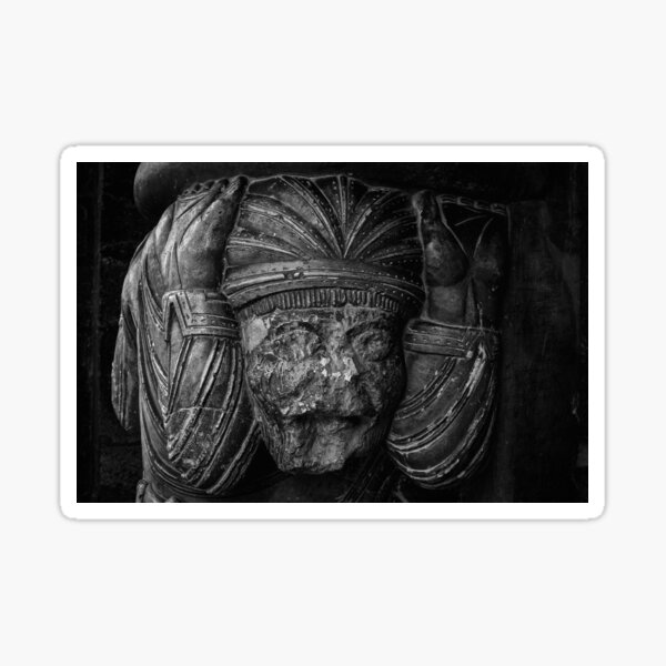 "Medieval head in hands" Sticker for Sale by TerenceKerr | Redbubble