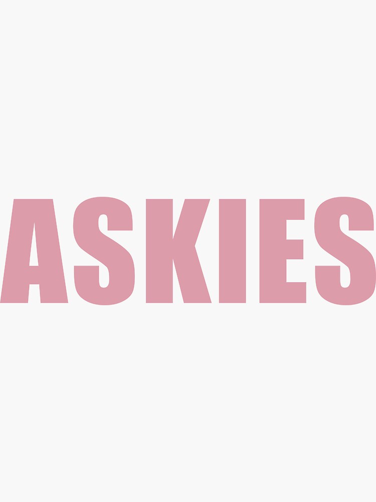 "ASKIES - pink" Sticker for Sale by CoralReefZA | Redbubble