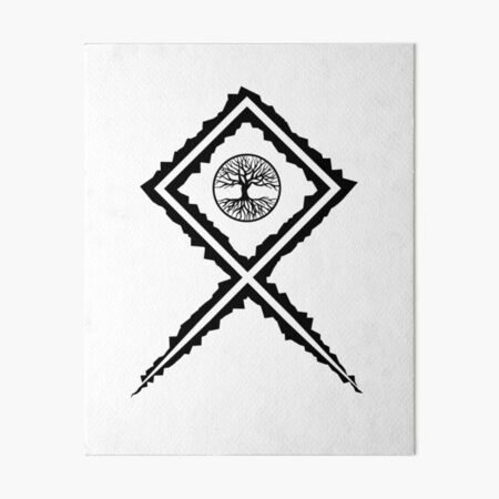 "Odal Rune Norse Mythology Runic Yggdrasil Symbol BLACK" Art Board ...