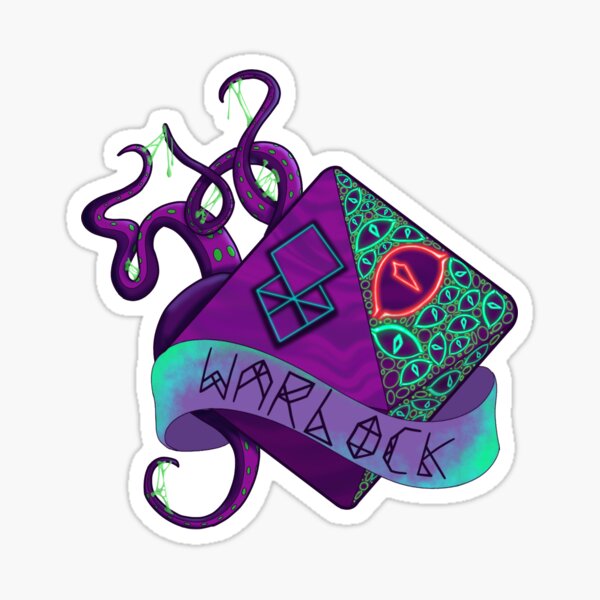"Warlock Dungeons and Dragons " Sticker for Sale by The-Alixer-Bin ...