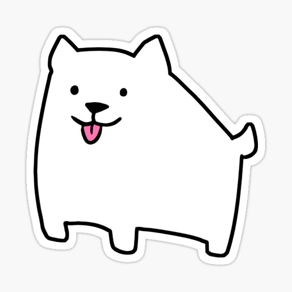 "Cute, fluffy dog drawing" Sticker by augyustine | Redbubble