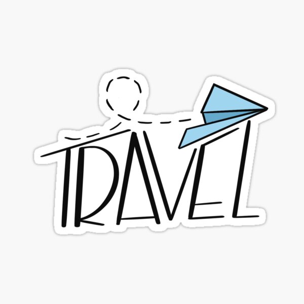 "Travel Paper-plane Design" Sticker for Sale by Slletterings | Redbubble