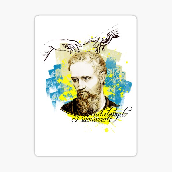 "Michelangelo Buonarroti" Sticker for Sale by Mensis | Redbubble