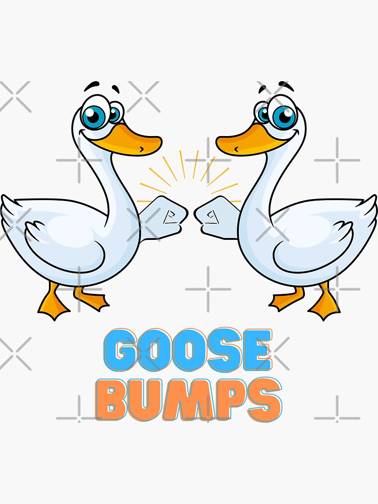 "Cute and Funny Goose Bumps fist bump birds" Sticker for Sale by ...