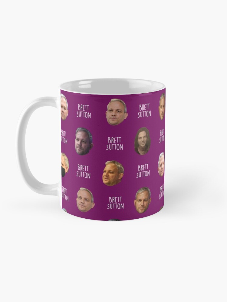 "Brett Sutton - Face Pattern" Mug by Coollage | Redbubble