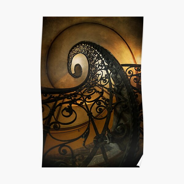 "Spiral staircase with ornamented handrail" Poster by JBlaminsky ...