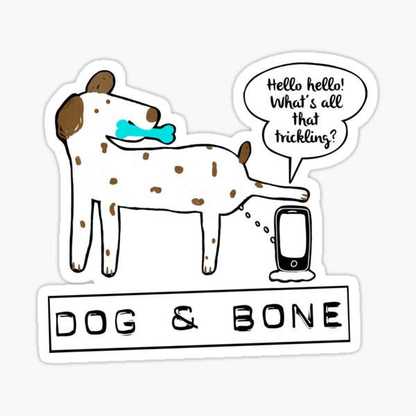 "Dog and Bone Cockney Rhyming Slang" Sticker for Sale by emmafifield ...