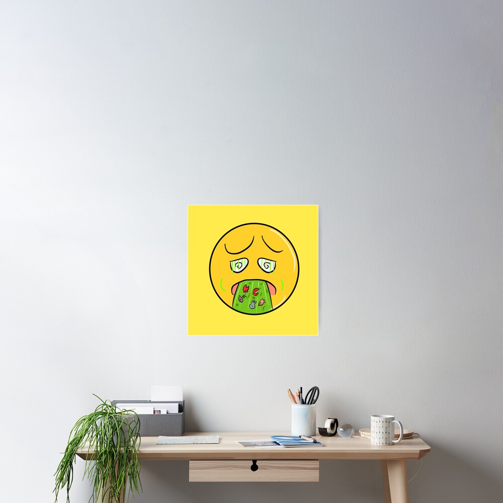 "Vomit emoji " Poster by Pixel-gor | Redbubble