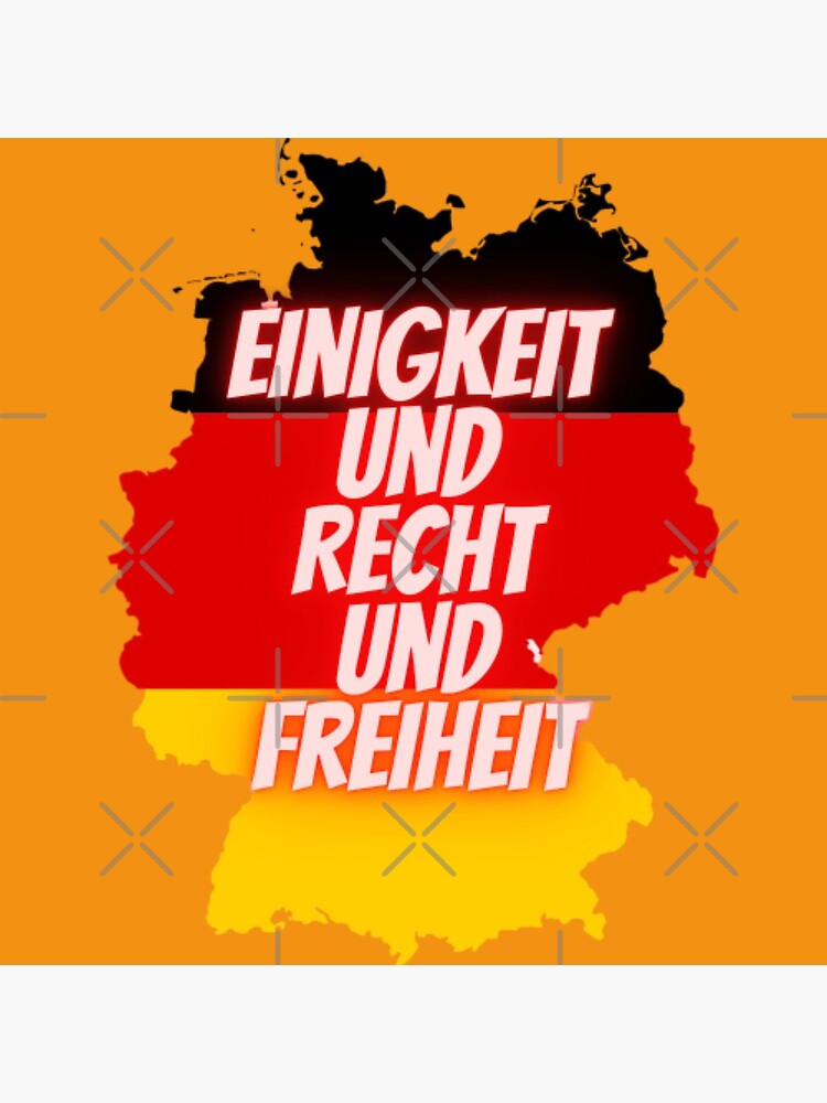 "Germany National Motto Flag Map Design" Poster for Sale by TheHappyK ...