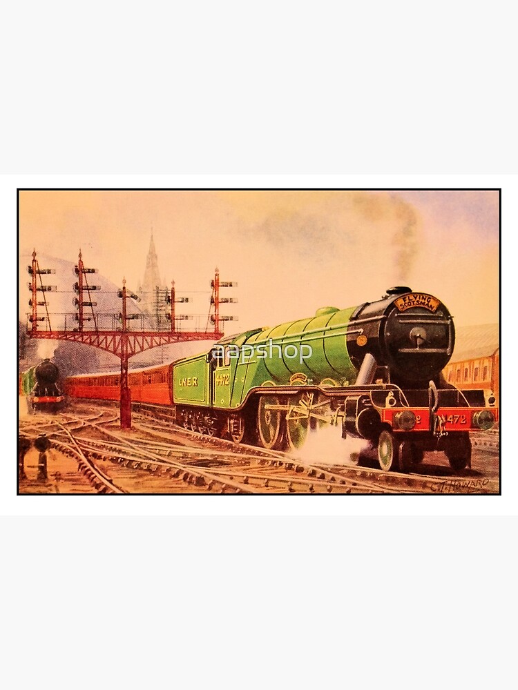 "The flying Scotsman, vintage train watercolour" Poster for Sale by ...