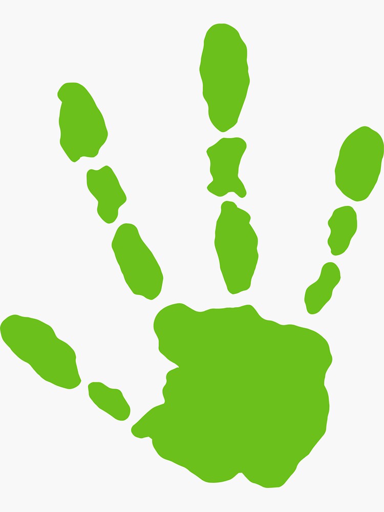 "Alien handprint" Sticker for Sale by shirteez | Redbubble
