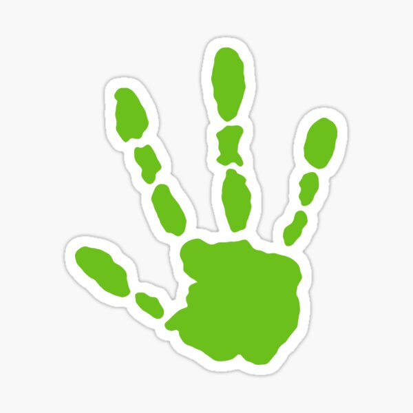"Alien handprint" Sticker for Sale by shirteez | Redbubble