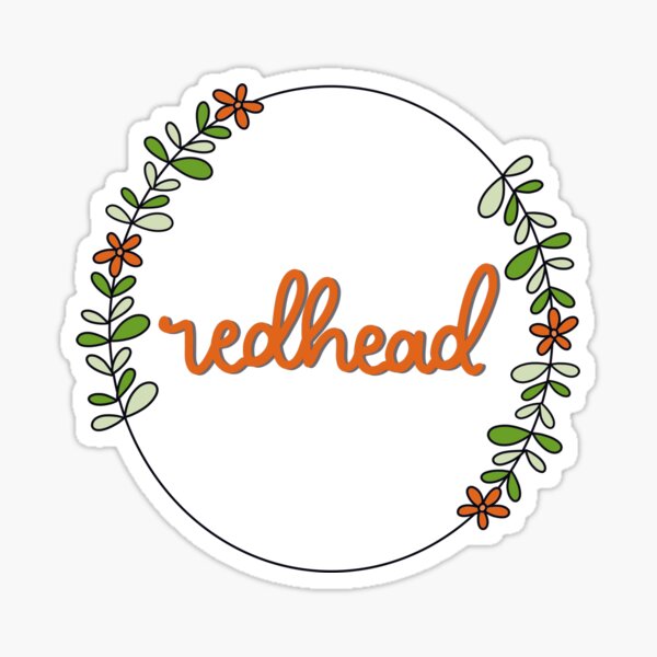 "Floral Wreath Redhead Design, Perfect Gift for Redheads, Red / Ginger ...