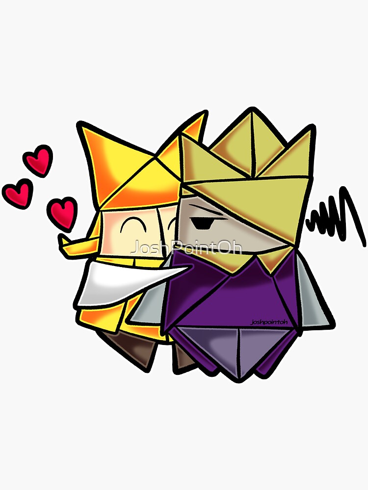 "Origami Hug!" Sticker for Sale by JoshPointOh | Redbubble