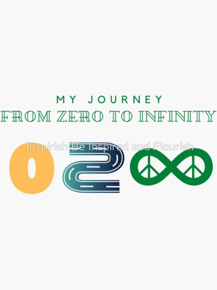 "ZERO TO INFINITY" Sticker for Sale by Shravya-1 | Redbubble