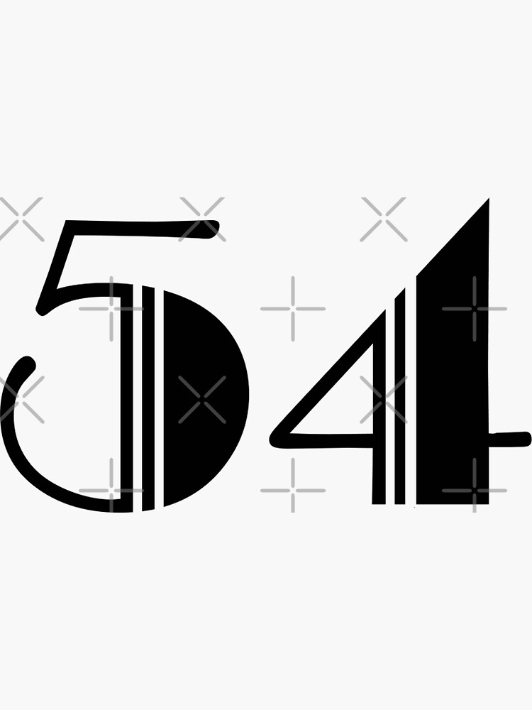 "Studio 54 inspired retro dance logo." Sticker by JaneMarschner | Redbubble