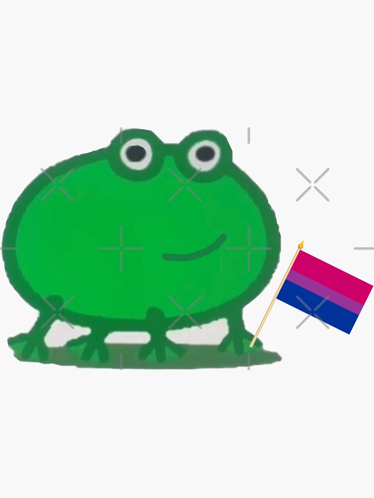 "Bi pride frog " Sticker for Sale by thelouvreclub | Redbubble