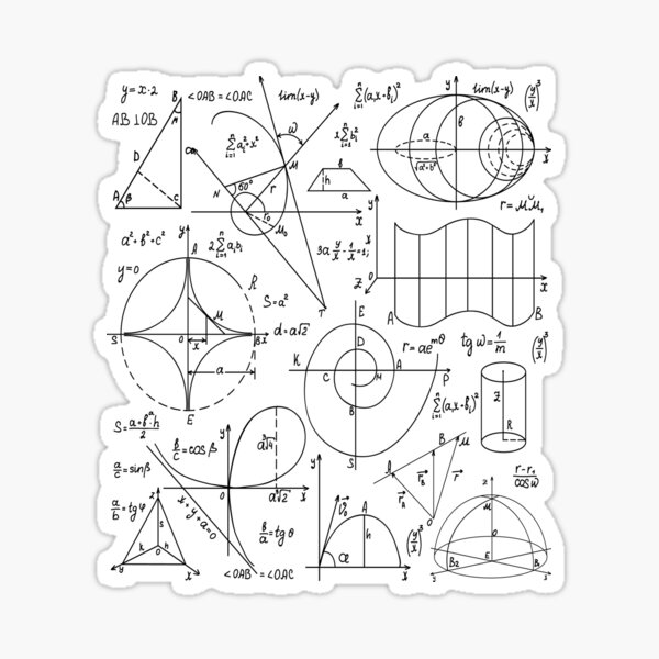 "Mathematics Euclidean Geometry Formula" Sticker for Sale by ayyoubdz ...