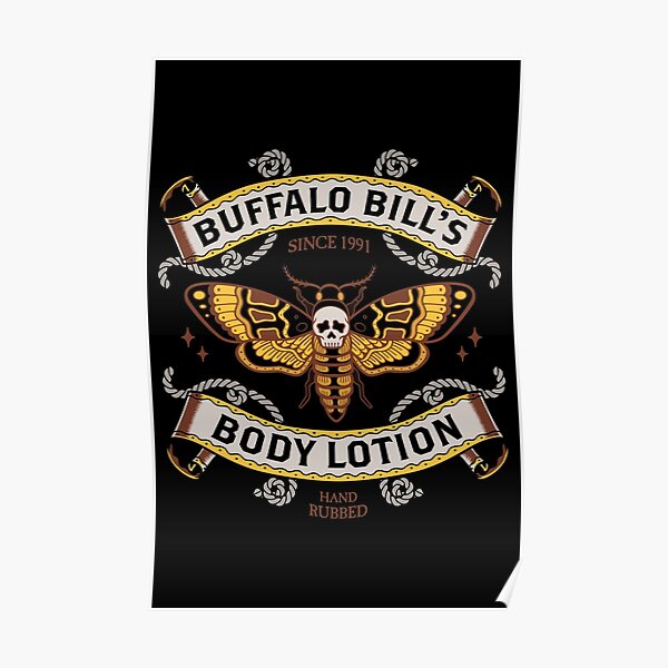 "Buffalo Bill's Body Lotion - Death's Head Moth - Horror - Distressed ...