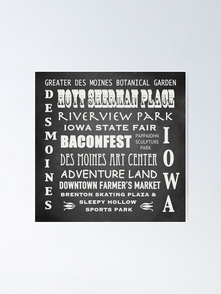 "Des Moines Famous Landmarks" Poster for Sale by plintner | Redbubble