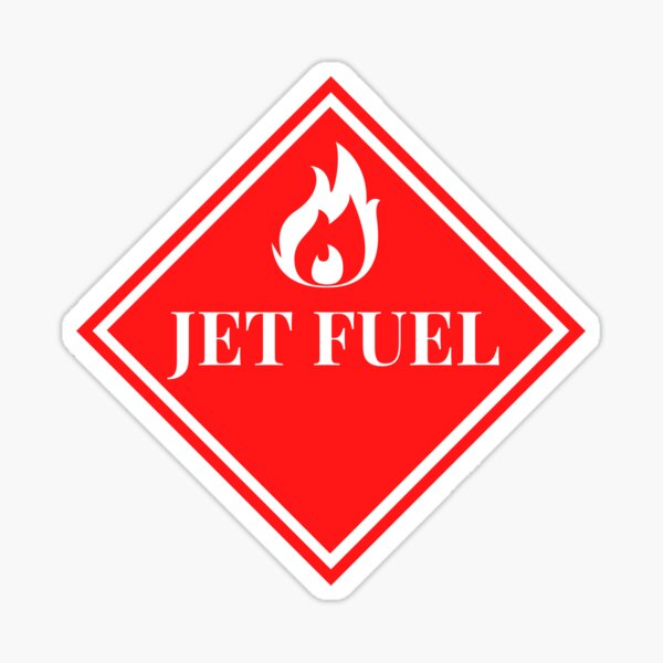 "Jet fuel" Sticker for Sale by flight-apparel | Redbubble