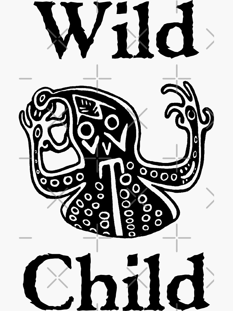 "Wild Child" Sticker for Sale by CatgoDigital | Redbubble