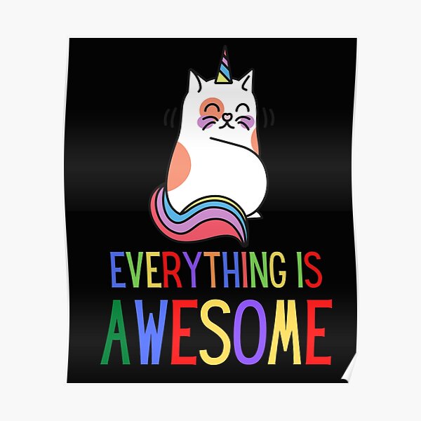 "Cartoon Unikitty Cute colorful unicorn cat" Poster for Sale by ...