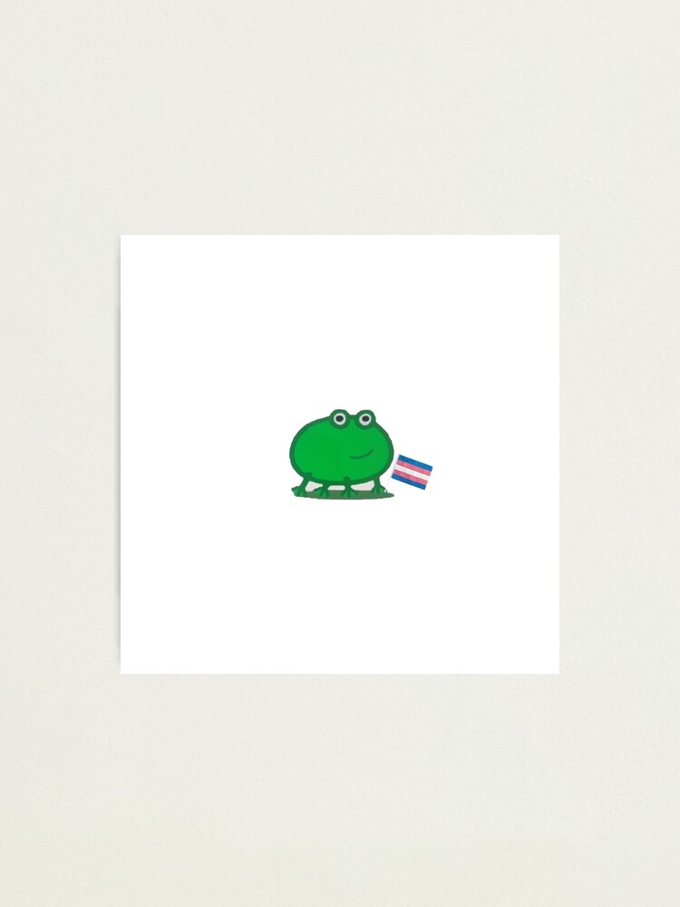 "frog with trans pride flag " Photographic Print by thelouvreclub ...