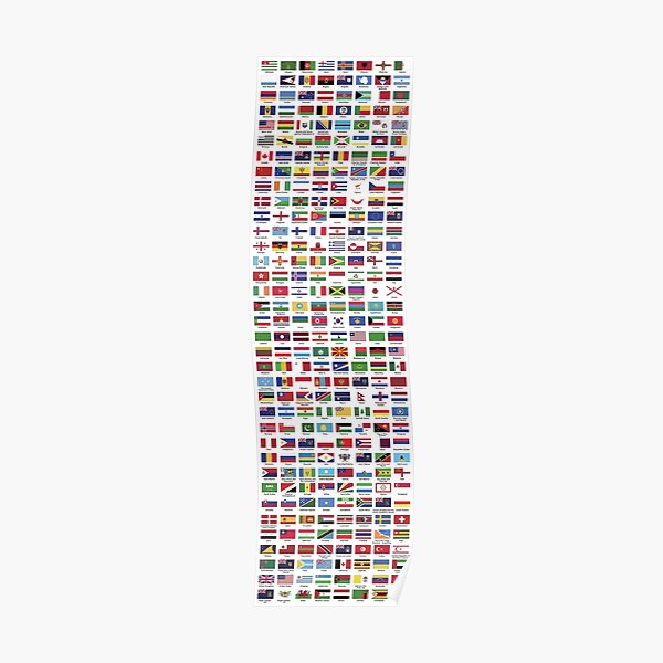 "World Flags with Country Names" Poster for Sale by DusicaP | Redbubble