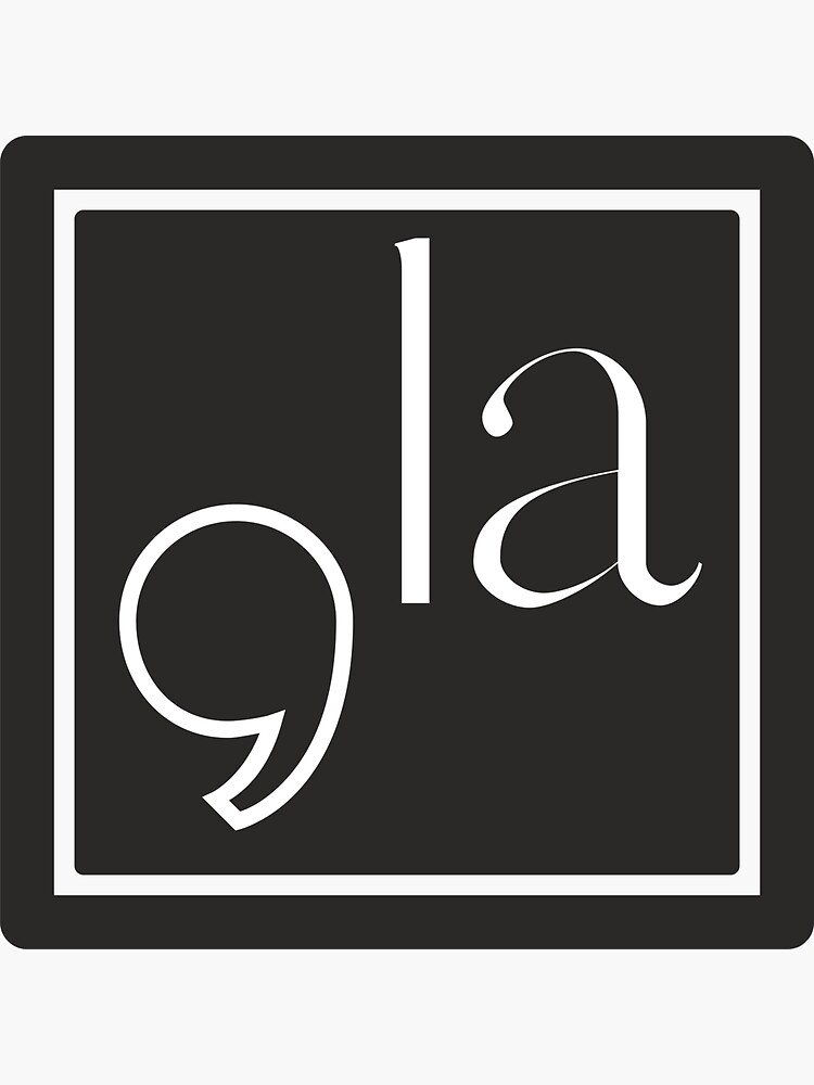 "Comma LA Design" Sticker by garhoud | Redbubble