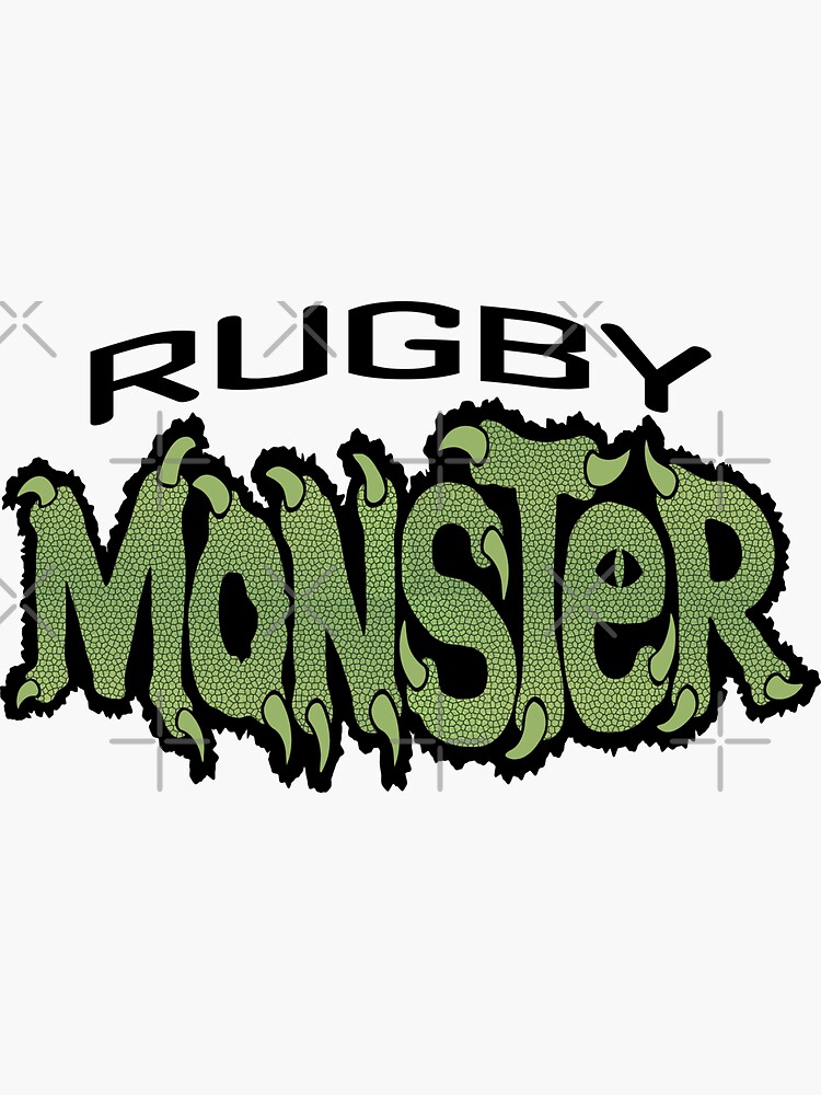 "Rugby Monster" Sticker by UpGoDo | Redbubble