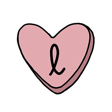 "Letter L From The Alphabet, Heart Design Illustration" Poster for Sale ...