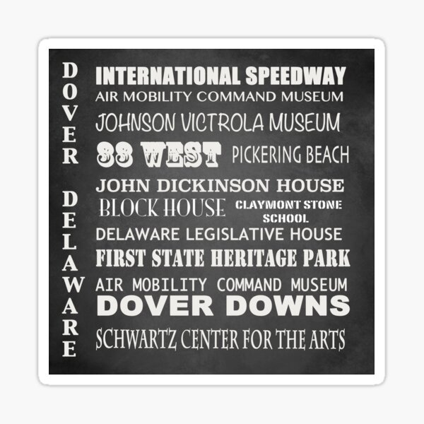 "Dover Famous Landmarks" Sticker for Sale by plintner | Redbubble