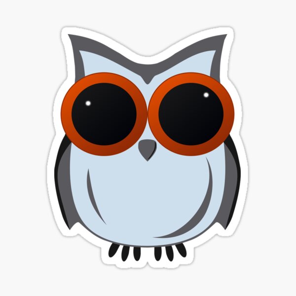 "Owl with big eyes " Sticker by roleshop | Redbubble