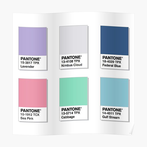 "Pantone colour swatches" Poster for Sale by aspolaris17 | Redbubble