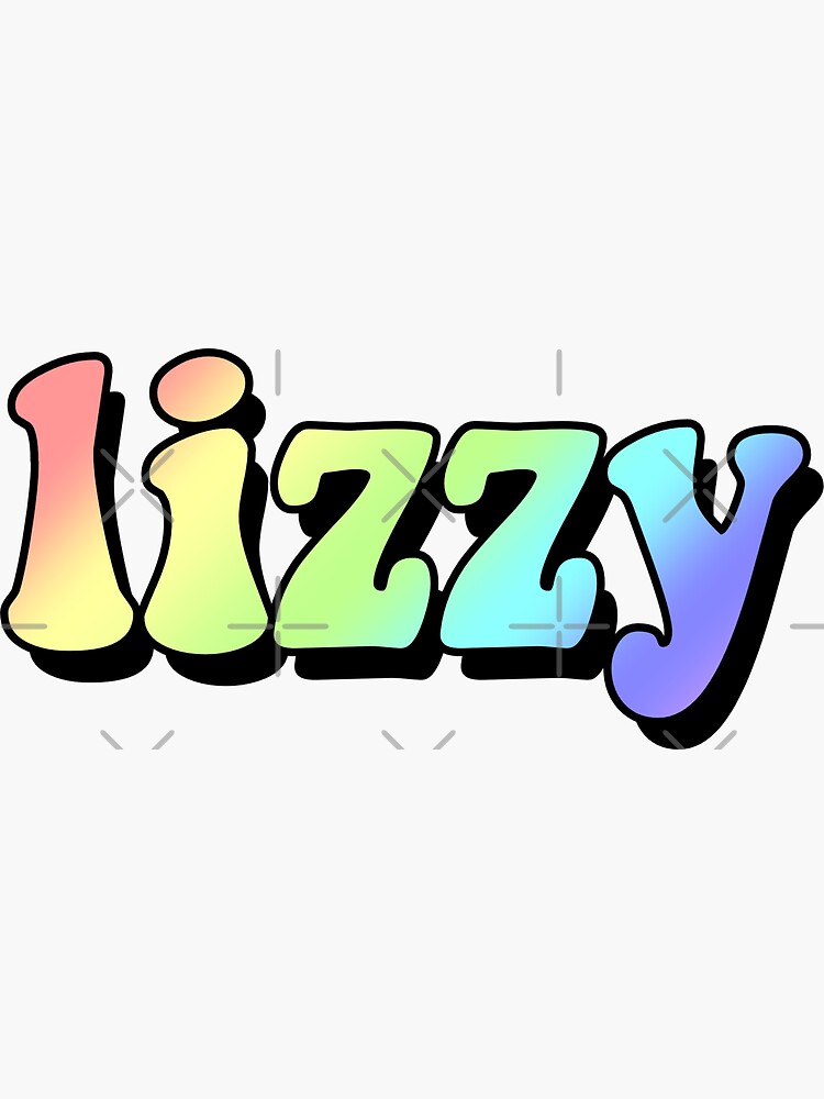 "aesthetic rainbow lizzy name" Sticker for Sale by STAR10008 | Redbubble