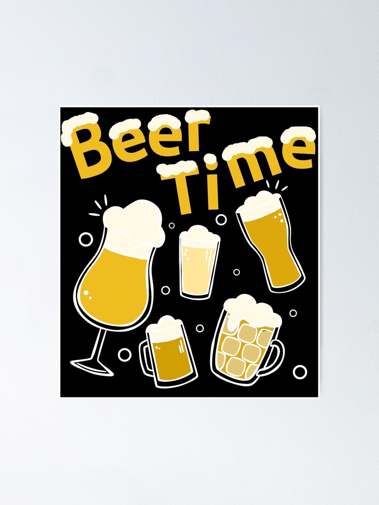 "humor beer alcohol original beer aperitif" Poster for Sale by Catcrea ...