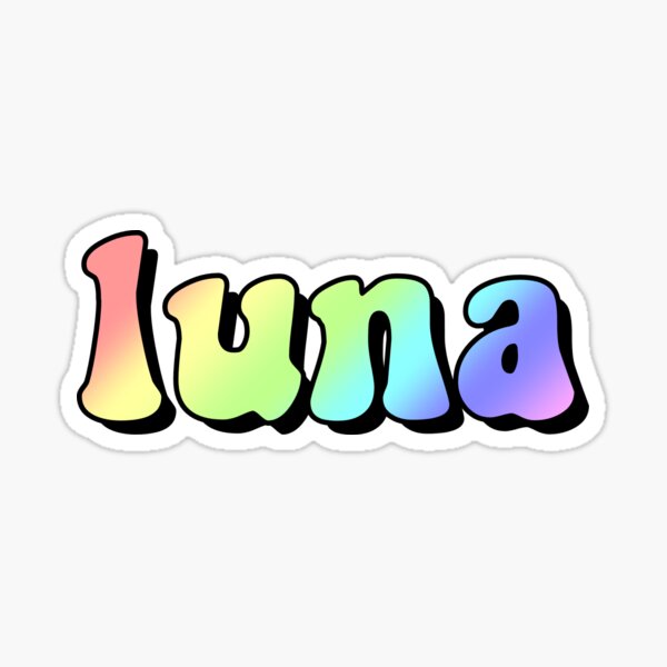 "aesthetic rainbow luna name" Sticker for Sale by STAR10008 | Redbubble