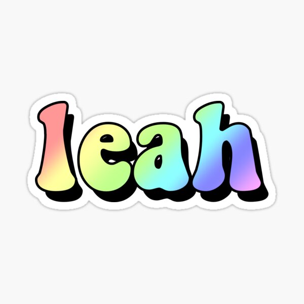 "aesthetic rainbow leah name" Sticker by STAR10008 | Redbubble