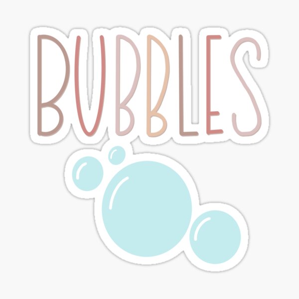 "Bubbles Lettering and Drawing" Sticker for Sale by Slletterings ...