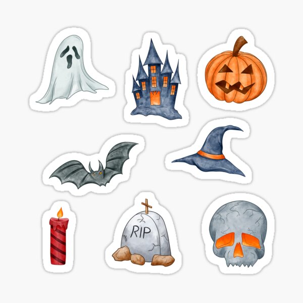 "Halloween Set" Sticker for Sale by 4designpro | Redbubble