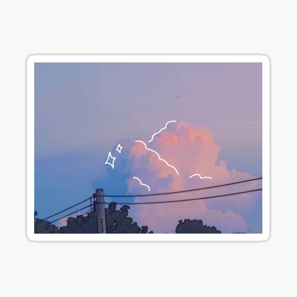 "Pastel Clouds Aesthetic" Sticker by Pandayon | Redbubble